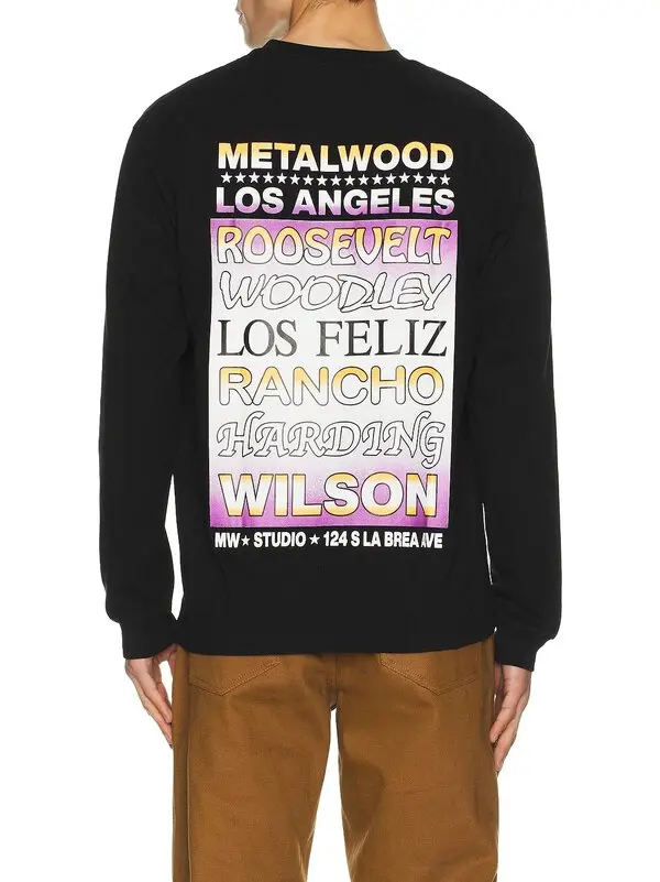 METALWOOD STUDIO Flyer Long Sleeve Tee - Black