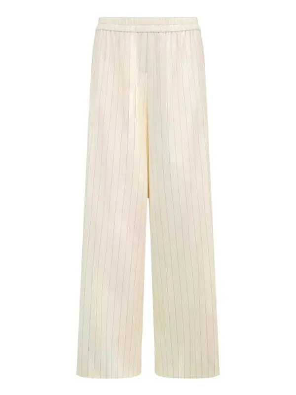 Clea Calla Pinstripe Trousers - Neutrals