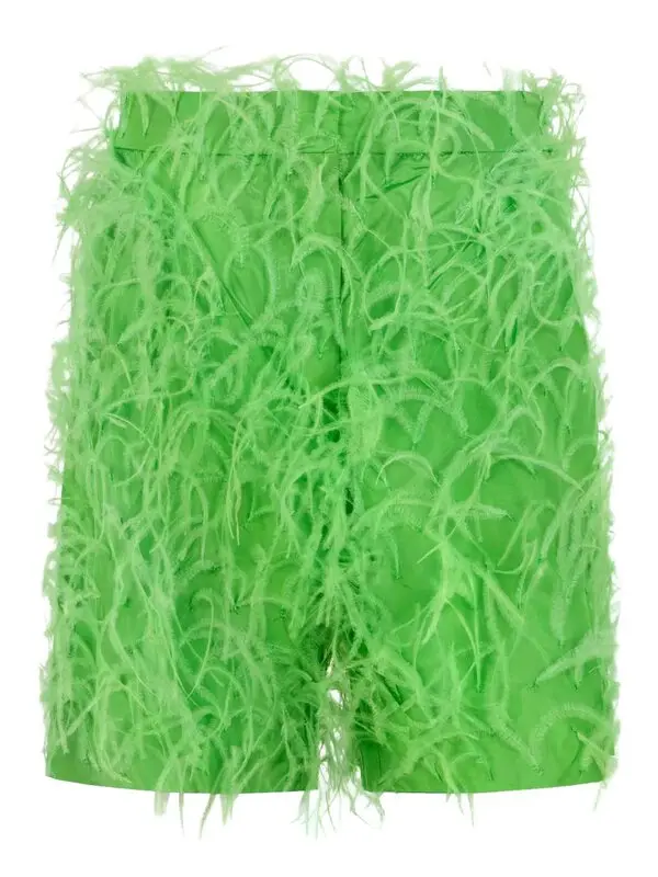Valentino Garavani Feather Bermuda Shorts - Green