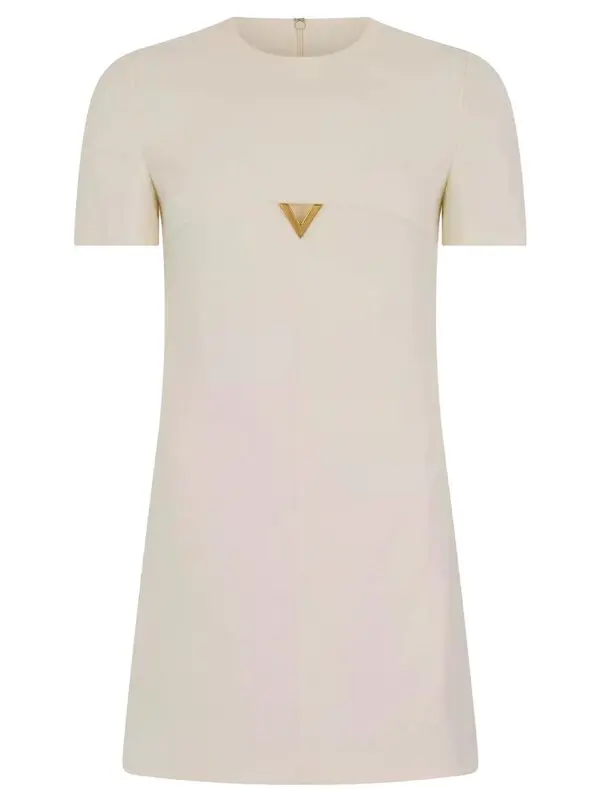 Valentino Garavani Triangle Appliqué Mini Dress - Neutrals