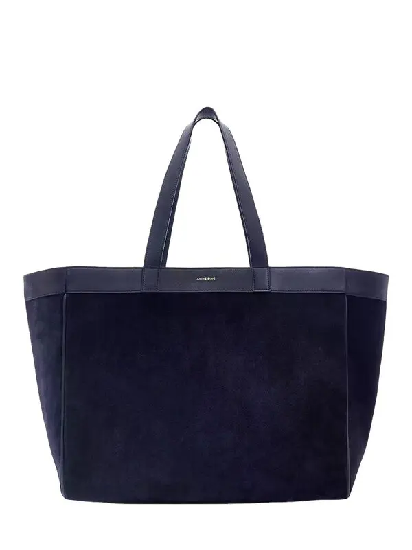 ANINE BING Medium Rio Suede Tote Bag - Blue