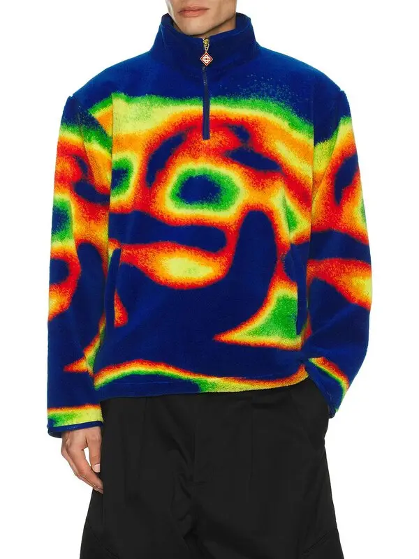 Casablanca 1/4 Zip Fleece Jacket - Heatmap