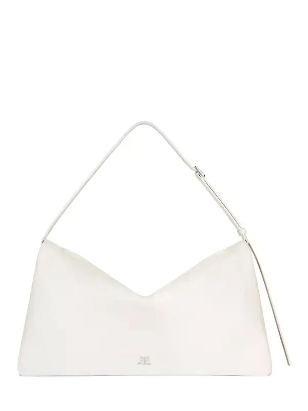 COURREGES Logo-detail Shoulder Bag - White