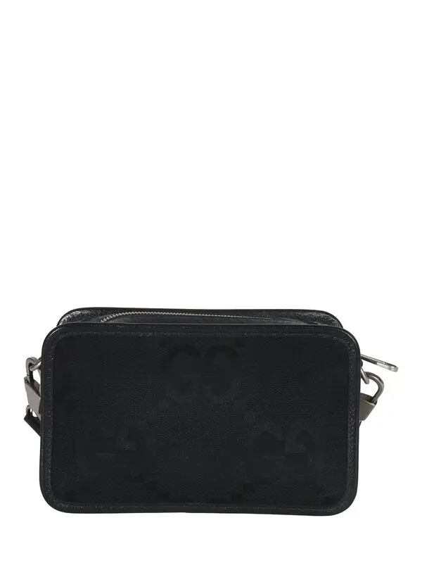 Gucci Jumbo Gg Canvas Messenger Bag - Black