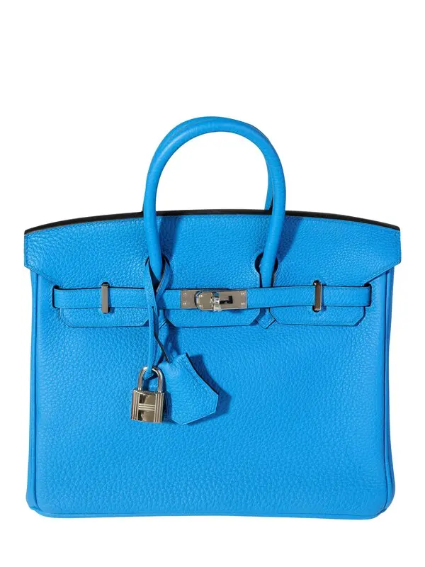 Hermès Bleu Zanzibar Togo Birkin 25 Phw - Blue