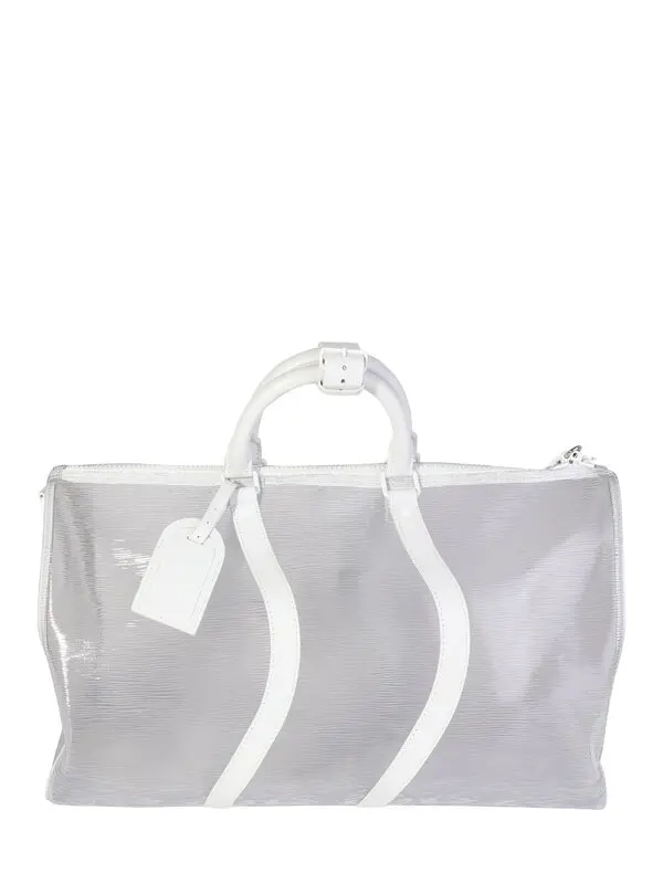 LOUIS VUITTON Clear Epi Pvc Wavy Keepall Bandoulière 50 - White