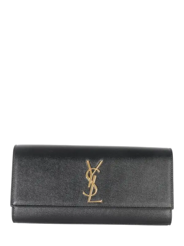 Saint Laurent Grain De Poudre Classic Cassandre Clutch - Black