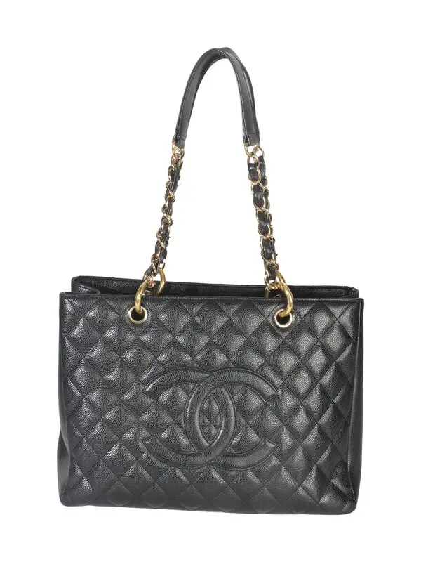 Chanel Quilted Caviar Grand Shopper Tote - Black