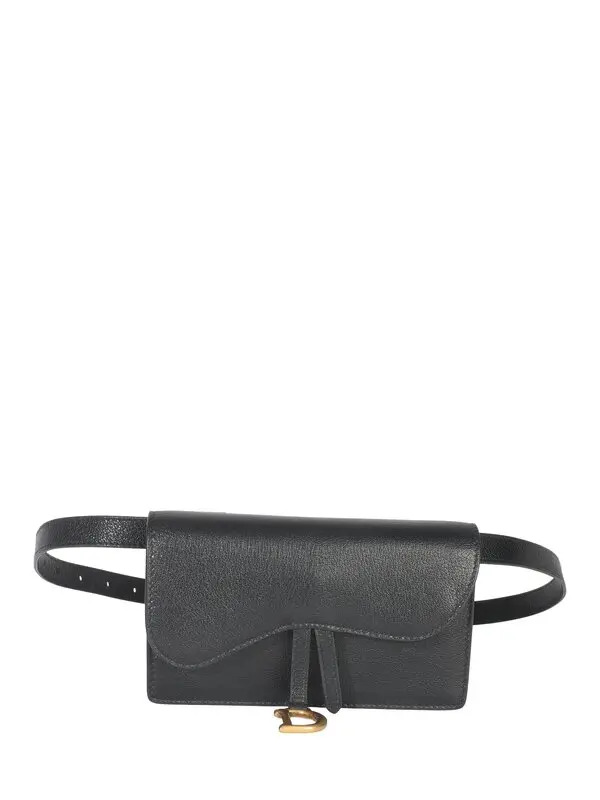 Dior Leather Saddle Belt Pouch - Black