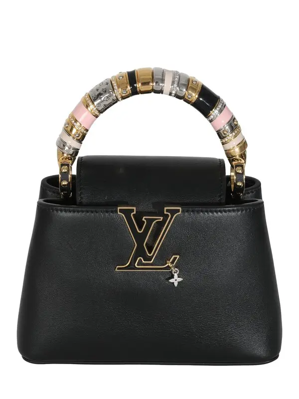 LOUIS VUITTON Taurillon Capucines - Black