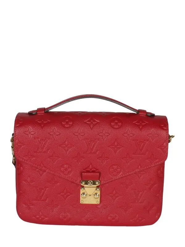 LOUIS VUITTON Monogram Empreinte Pochette Metis - Red