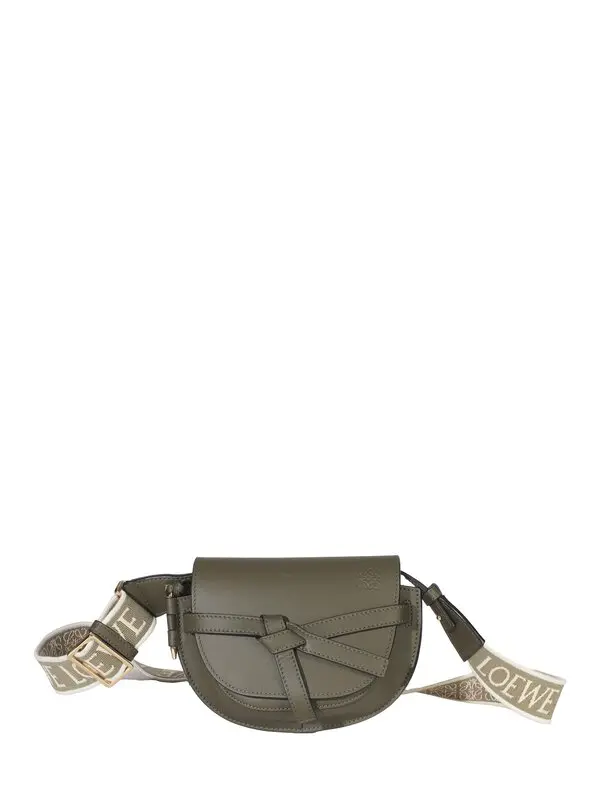 Loewe Khaki Calfskin Gate Dual Bag - Green