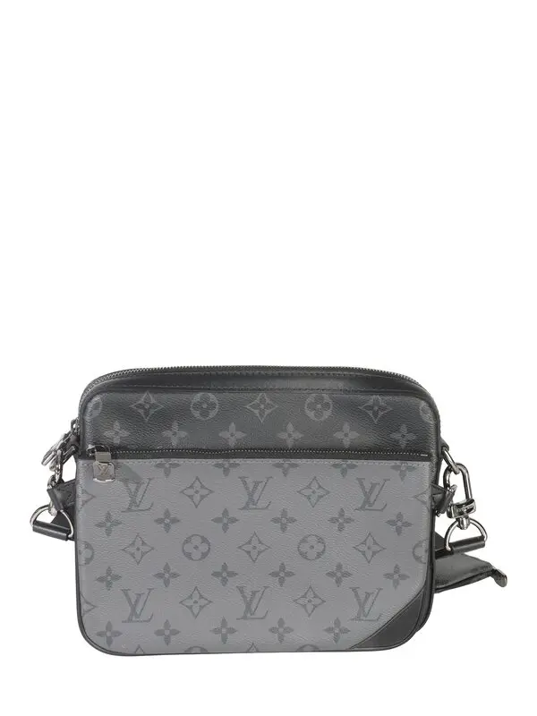 LOUIS VUITTON Monogram Eclipse Canvas Trio Messenger - Black