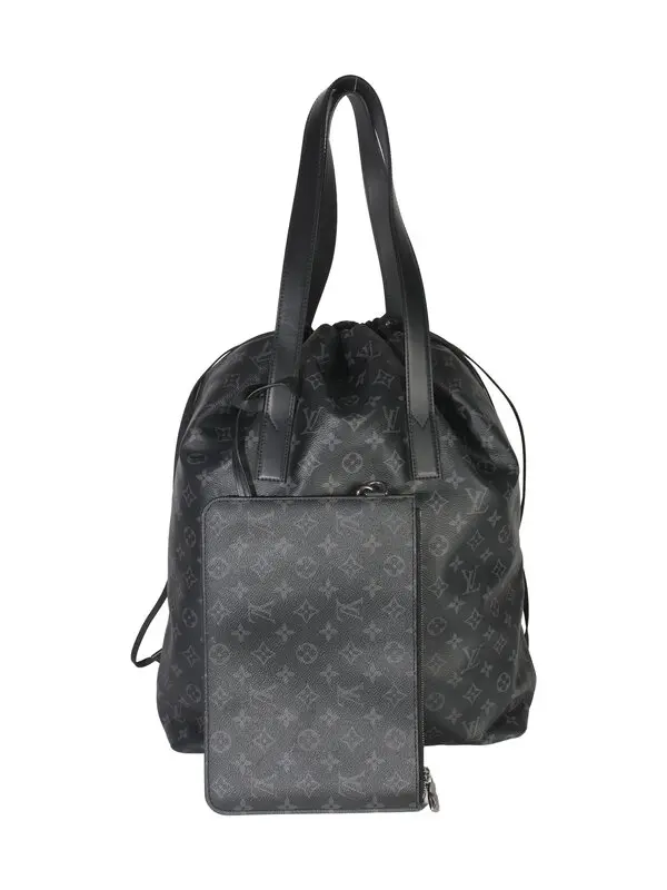 LOUIS VUITTON Monogram Eclipse Canvas Cabas Light Tote - Black