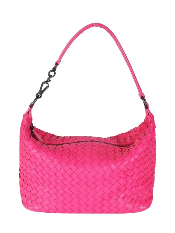 Bottega Veneta Nappa Intrecciato Shoulder Bag - Pink