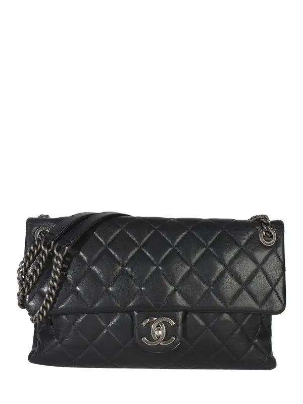 Chanel Quilted Calfskin Flap Bag - Black