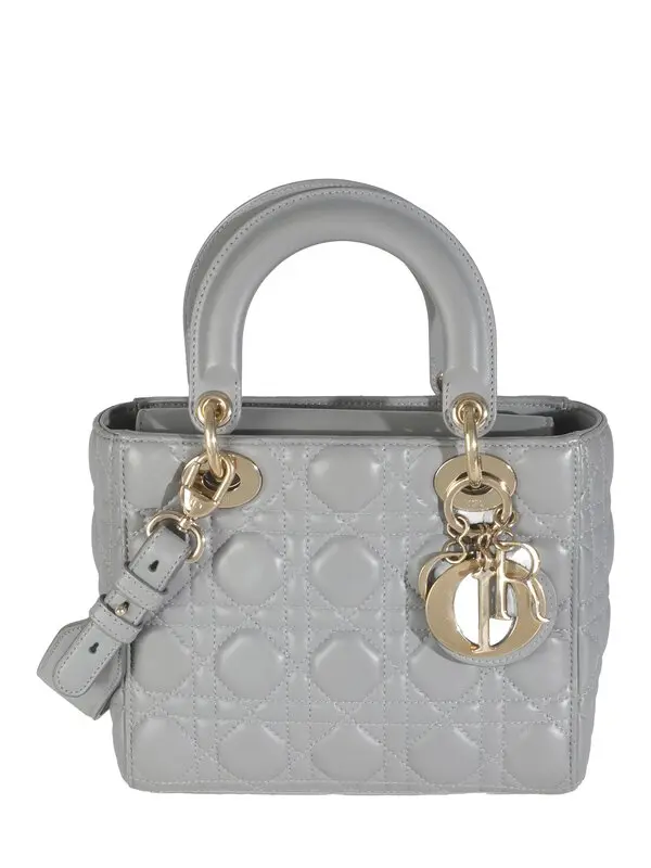 Dior Cannage Quilted Lambskin My Abc Lady - Gray