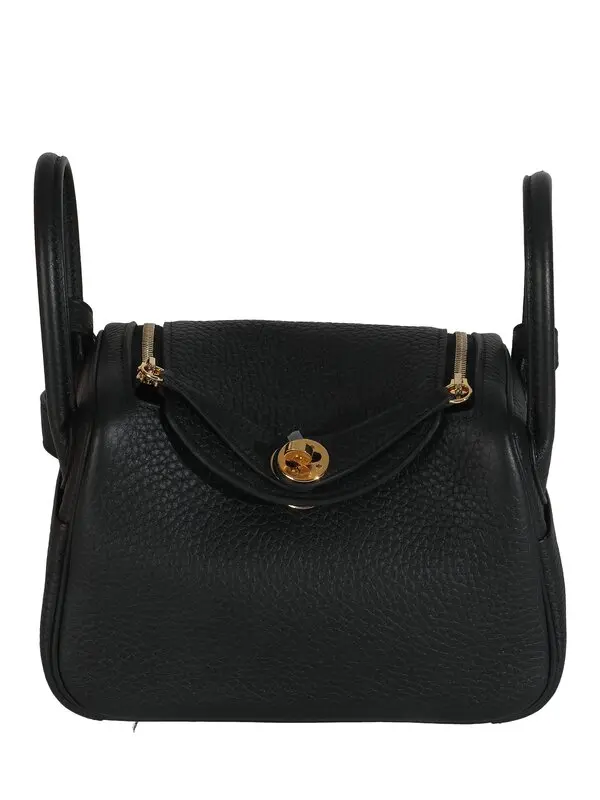 Hermès Clemence Lindy 20 Ghw - Black