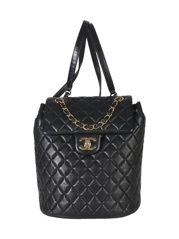 Chanel Lambskin Quilted Urban Spirit Backpack - Black