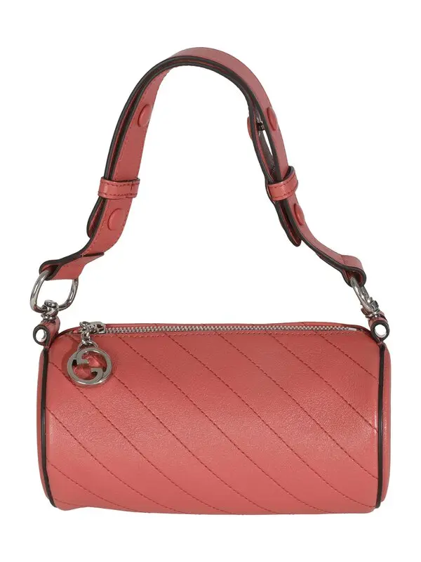 Gucci Diagonal Quilted Calfskin Blondie Barrel Bag - Pink