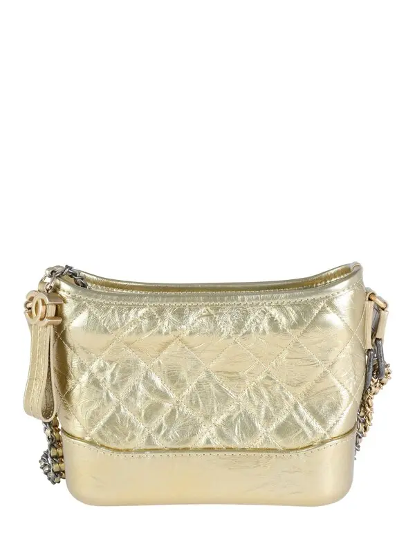 Chanel Quilted Calfskin Gabrielle Hobo - Gold