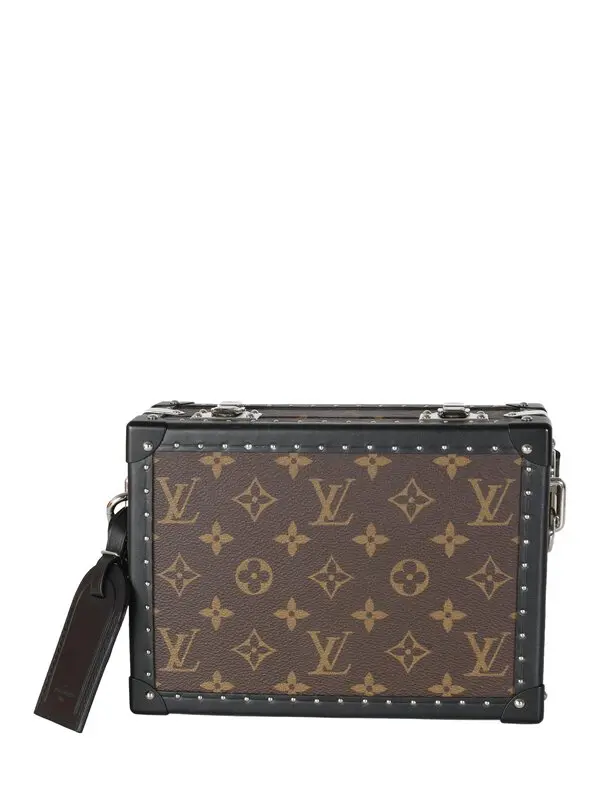 LOUIS VUITTON Monogram Macassar Canvas Clutch Box - Brown