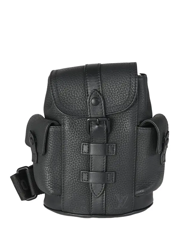 LOUIS VUITTON Taurillon Nano Christopher - Black