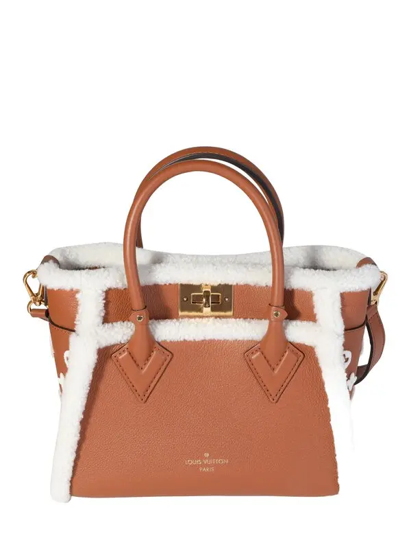 LOUIS VUITTON Caramel Calfskin And Shearling On My Side Pm - Brown