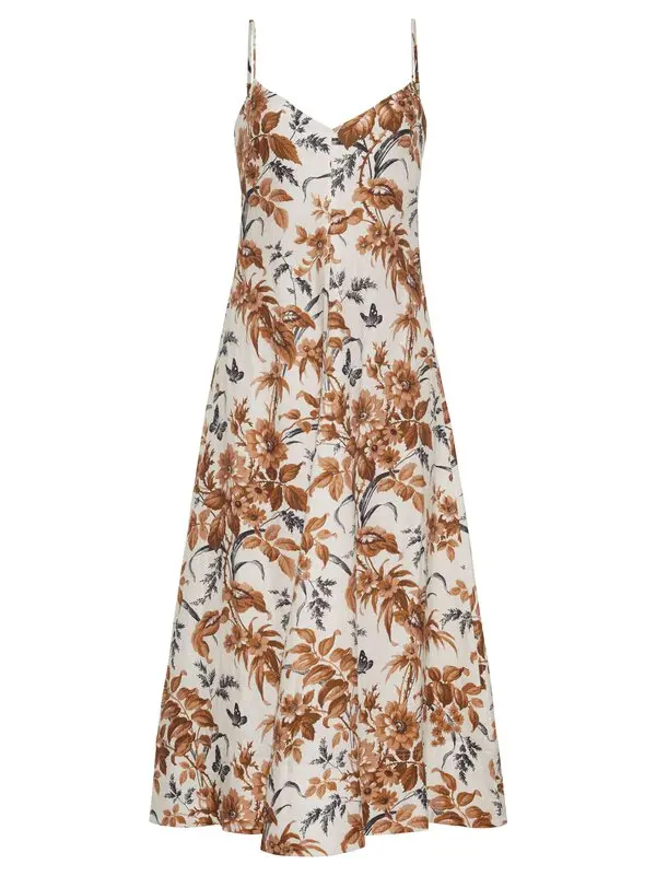 Cara Cara Mae Fit-and-flare Midi Dress - Windsor Egret