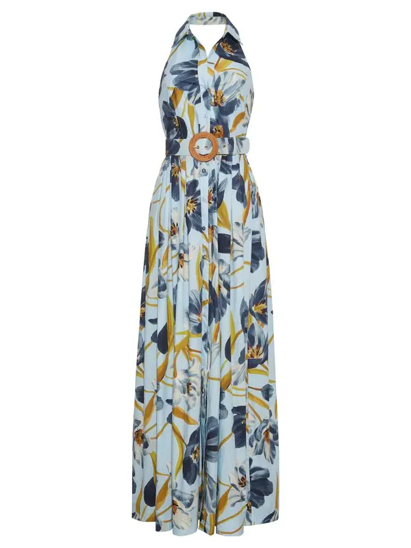 Cara Cara Quentin Maxi Dress - Marais Bloom Blue