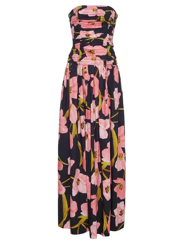 Cara Cara Montreal Maxi Gown - Marais Bloom Black