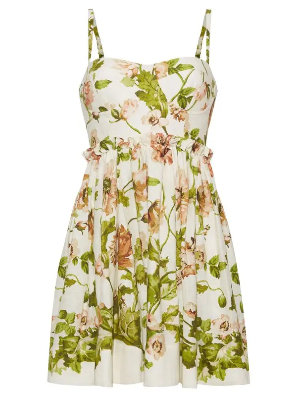 Cara Cara Kori Mini Dress - Lockwood Flora Egret