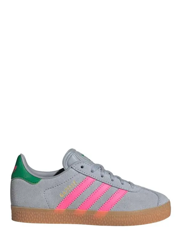 Adidas Gazelle Low Top Sneakers - Halo Silver/lucid Pink/green