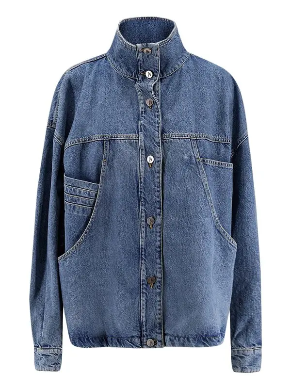 Attico Oversized Denim Jacket - Blue