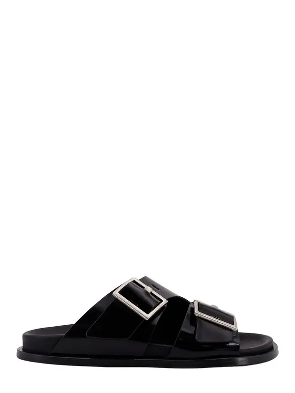 ALOHAS Alba Low Leather Sandals - Black