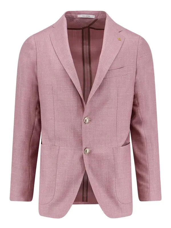 Tagliatore Virgin Wool, Silk And Linen Blazer - Pink