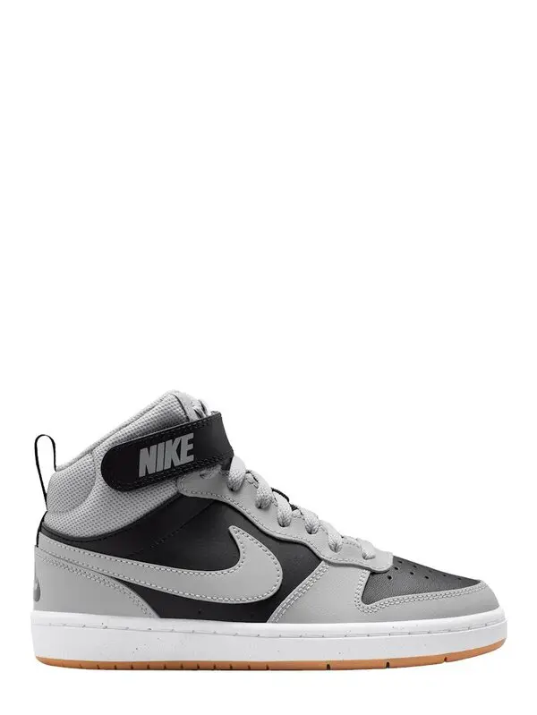 Nike Court Borough Mid 2 Sneakers - Black/white/gum Medium Brown