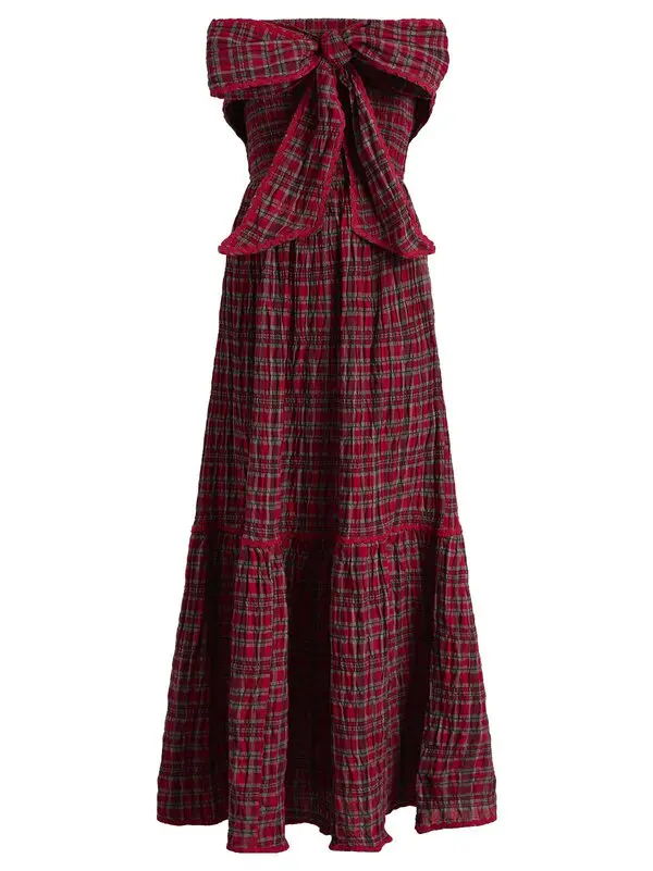 DAMSON MADDER Mia Midi Dress - Red