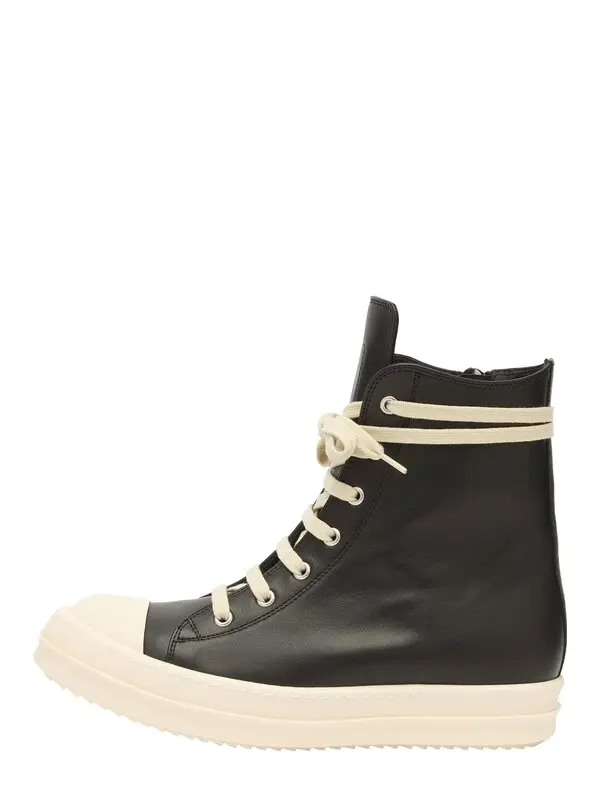 Rick Owens High-top Lace-up Sneakers - Black/milk