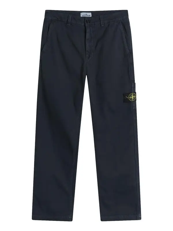 Stone Island Panama Cotton Work Pants - Navy Blue