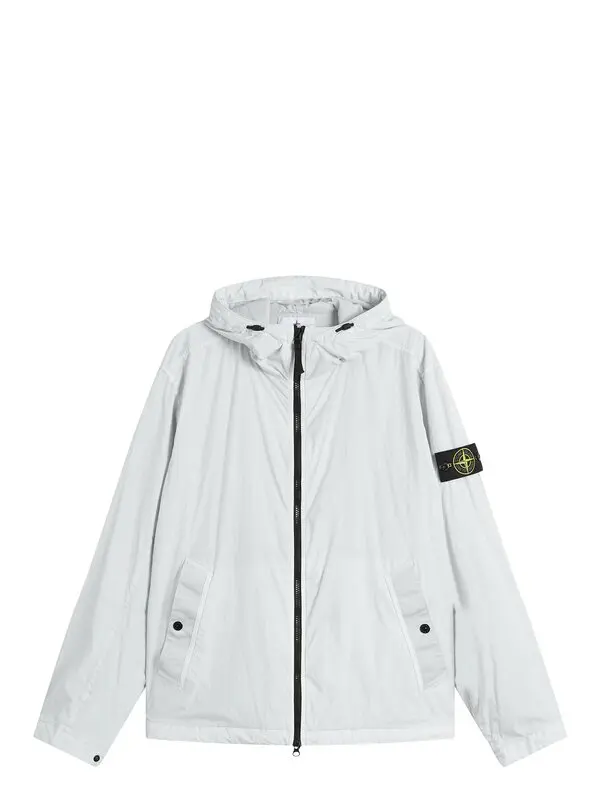 Stone Island Crinkle Reps Hooded Jacket - Sky Blue