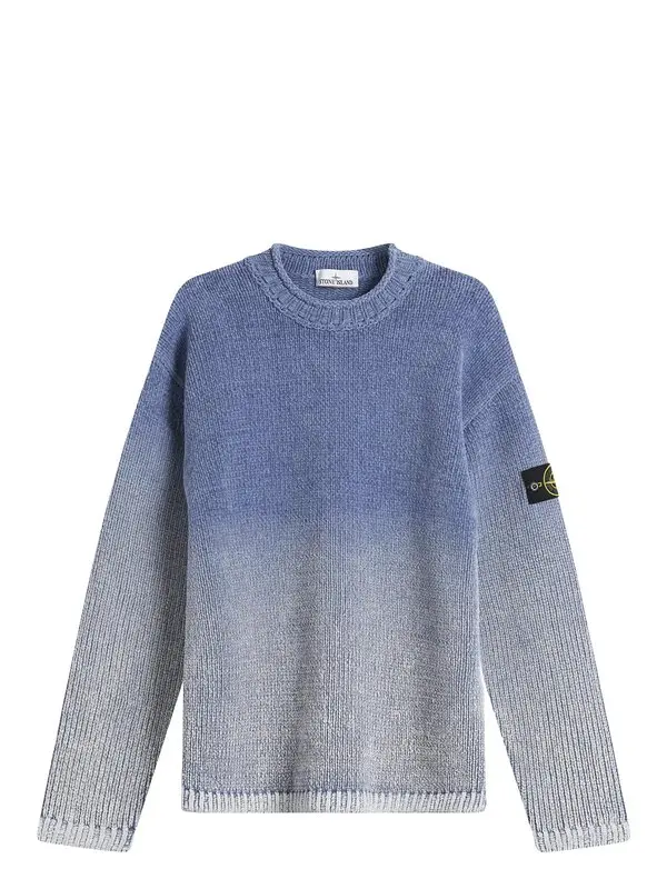 Stone Island Degrade Chenille Knit Jumper - Dark Blue