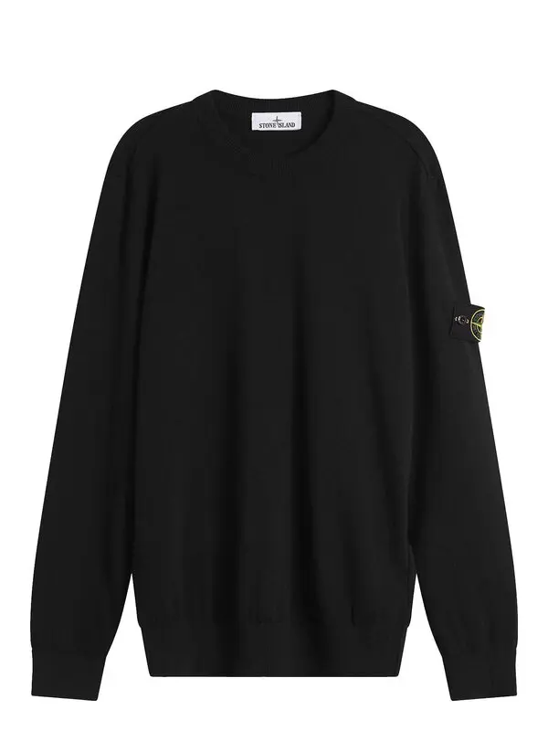 Stone Island Geelong Wool Knit Jumper - Black