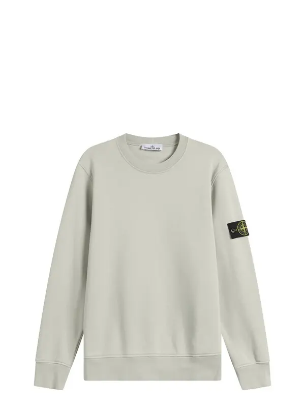 Stone Island Garment Dyed Crew Neck Sweatshirt - Sage