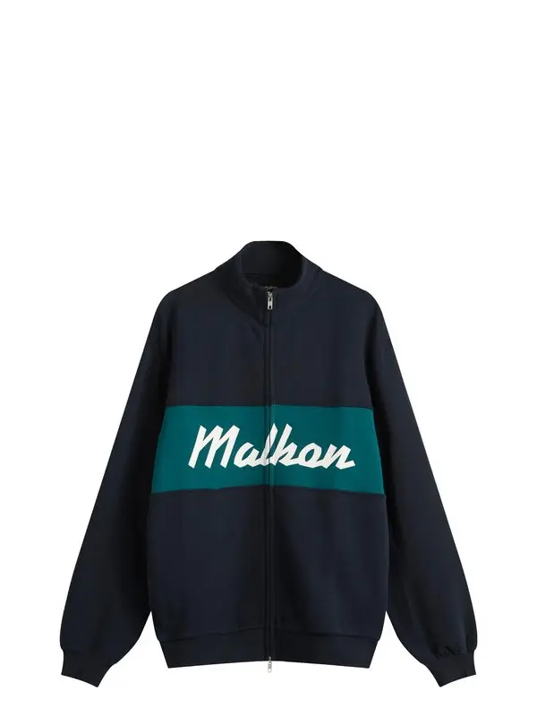 MALBON University Double Zip Sweatshirt - Navy