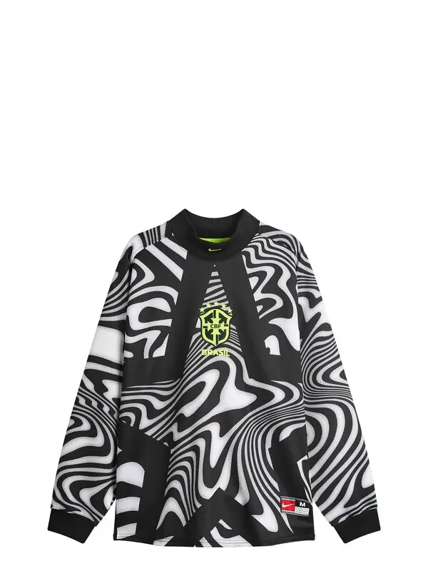 Nike Brasil Goalkeeper Long Sleeve Shirt - Black/volt