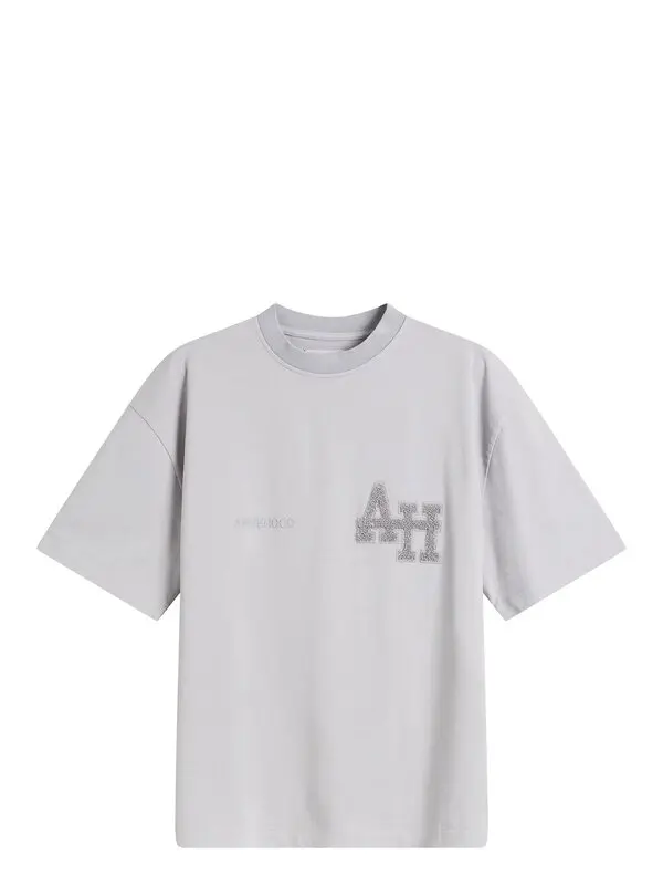 ANNIE HOOD College T-shirt - Washed Grey