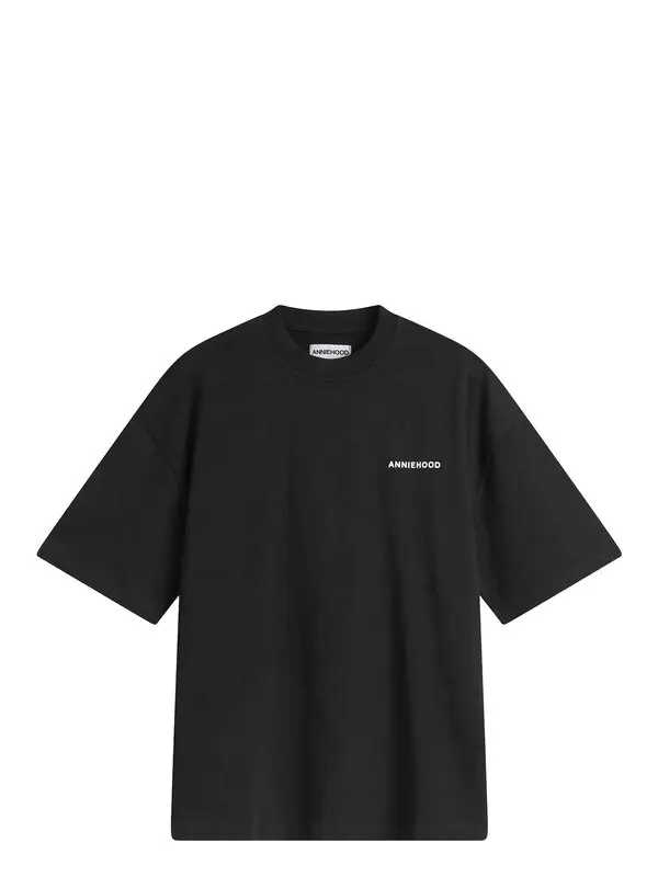 ANNIE HOOD Mini Logo T-shirt - Black