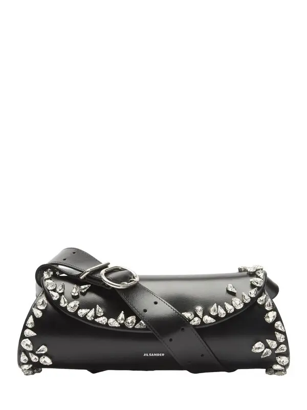 JIL SANDER Embellished Cannolo Handbag - Black
