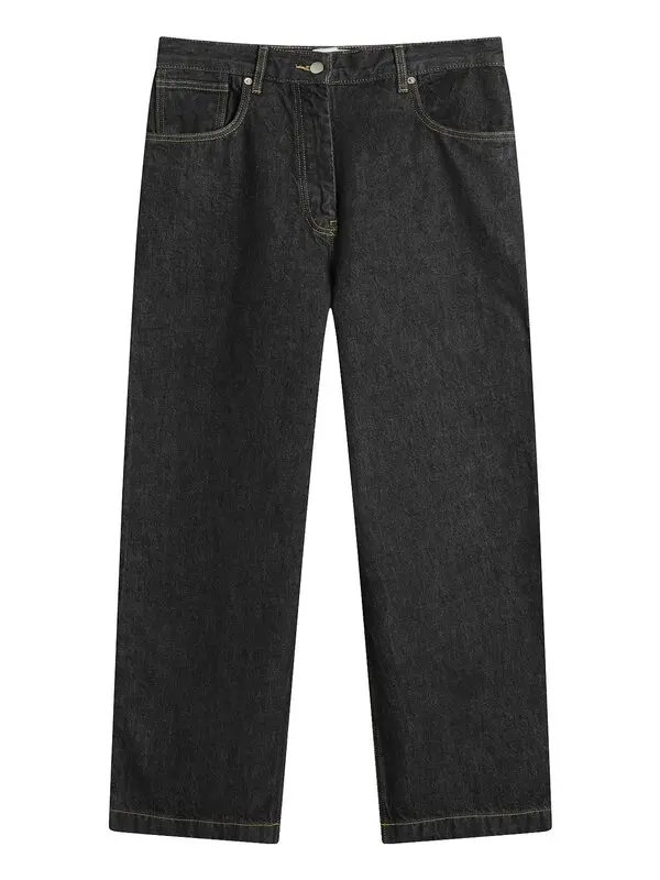 Studio Nicholson Denim Curved Leg Pant - Black